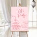 Pink 18th Birthday Welcome Sign, Personalised Party Decor, Printed ...