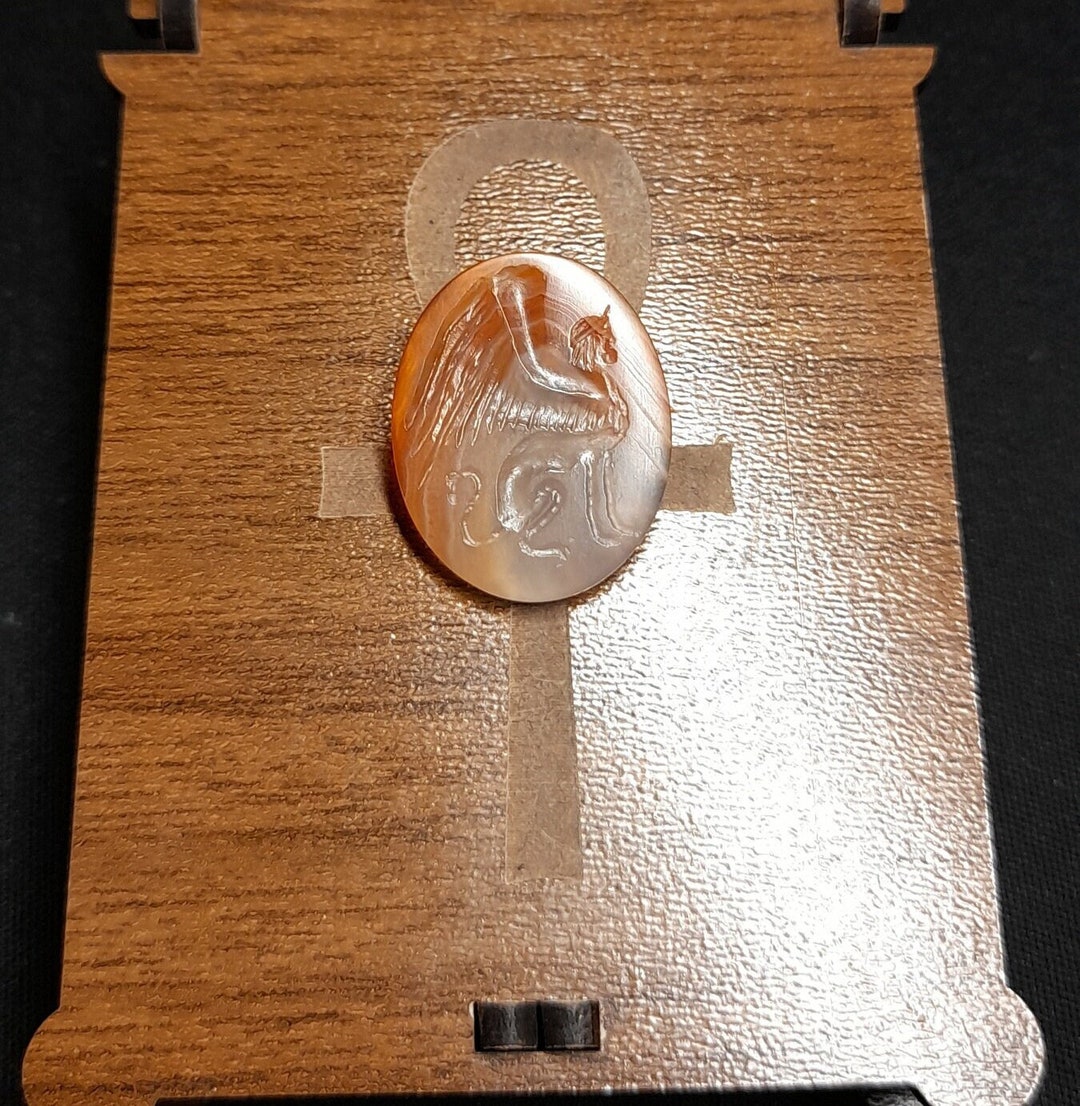 Ancient Greek Sphynx Engraved on Red Agate Gem - Etsy