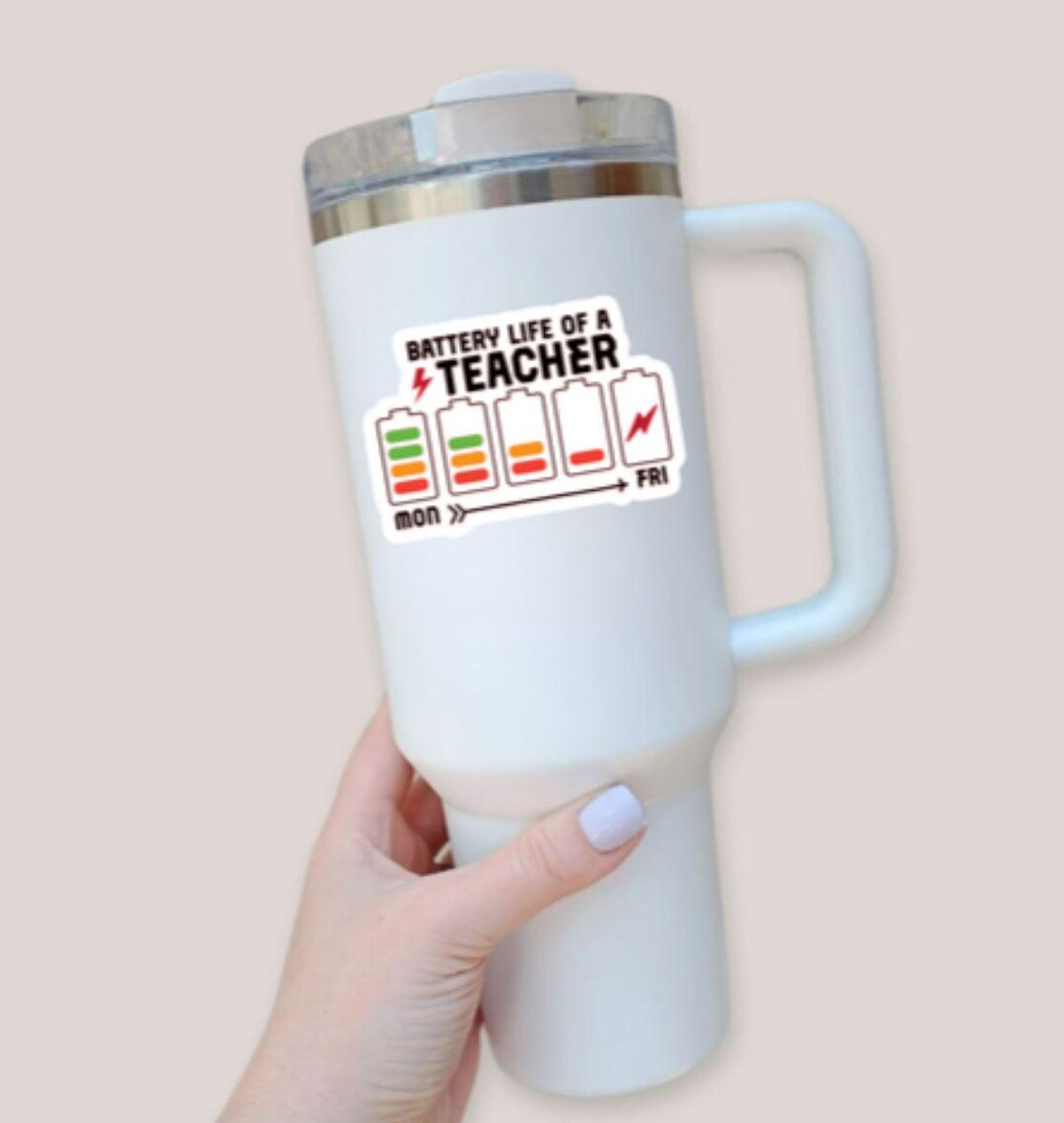 Teacher Fuel Sticker, Funny Teacher Stickers, Teacher Fuel Coffee ...