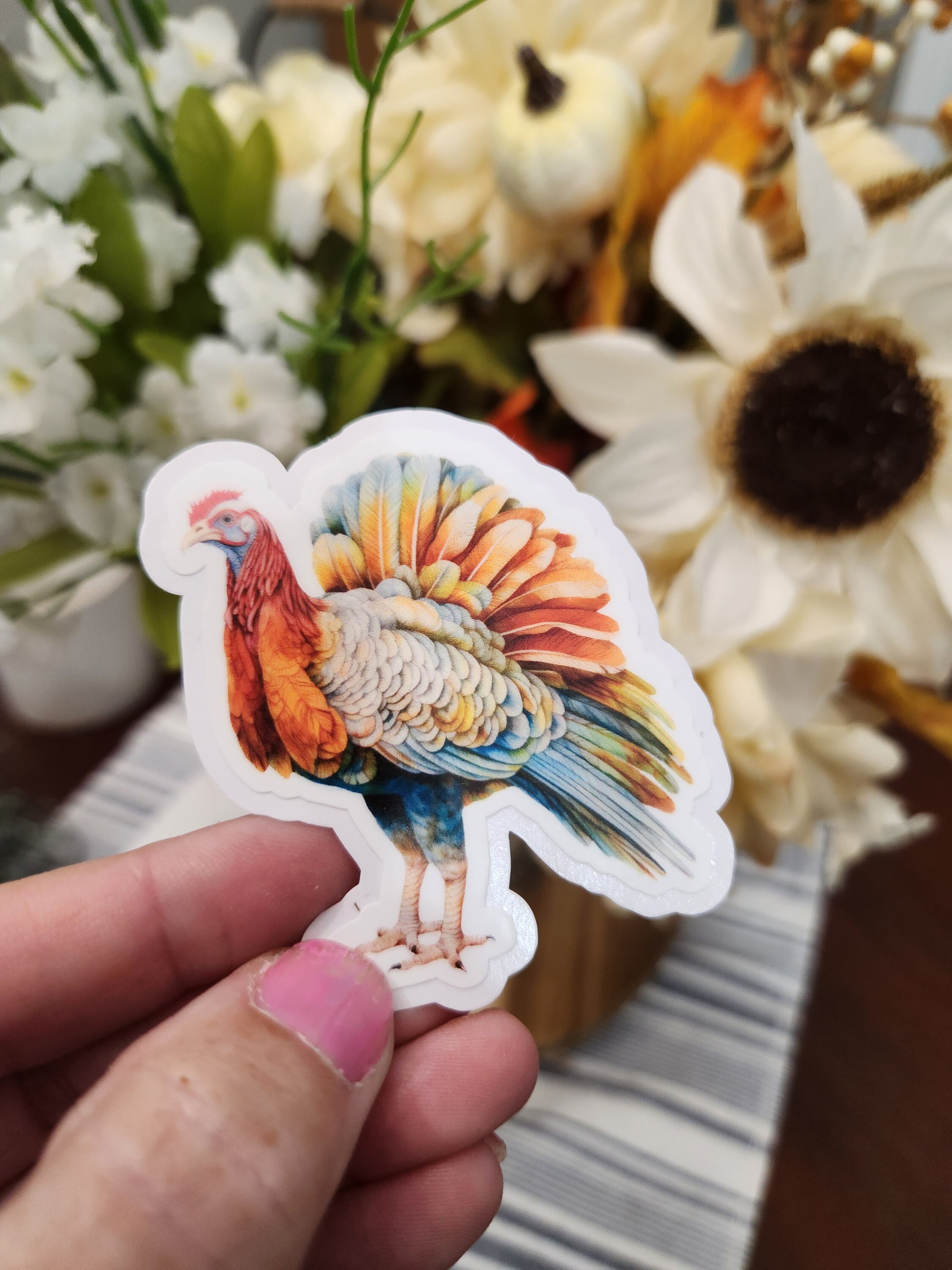 Turkey Stickers Cute, Fall Thanksgiving Stickers, Fall Planner Stickers ...