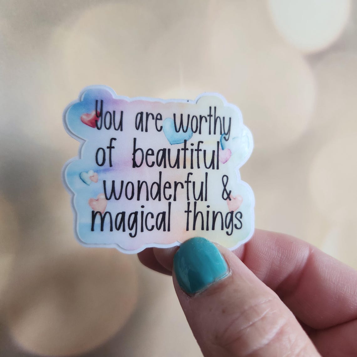 You Are Worthy Sticker, Motivational Positivity Decal - Etsy