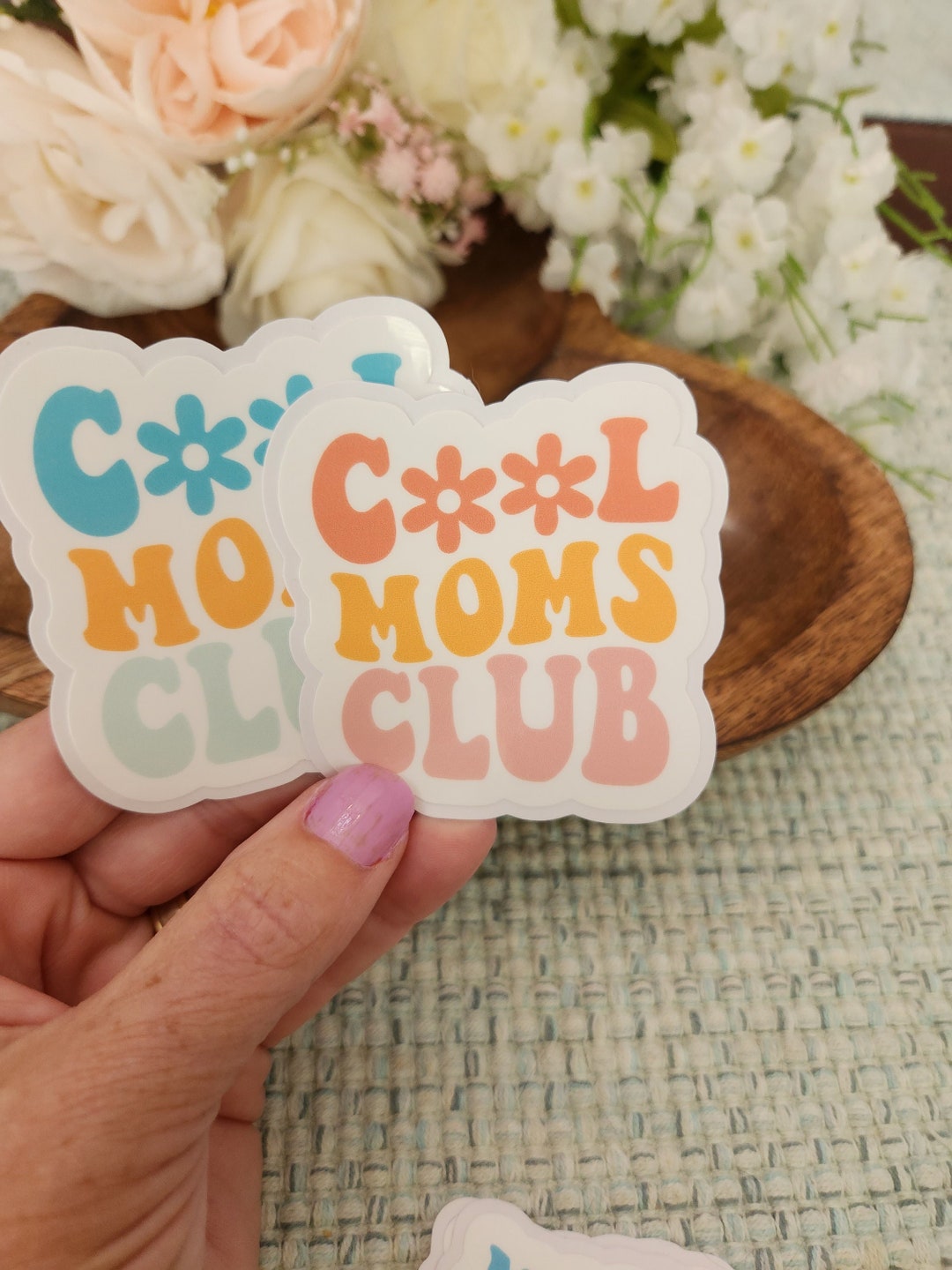 Cool Mom Club Sticker, Retro Mama Sticker, Funny Mom Sticker, Mom of ...