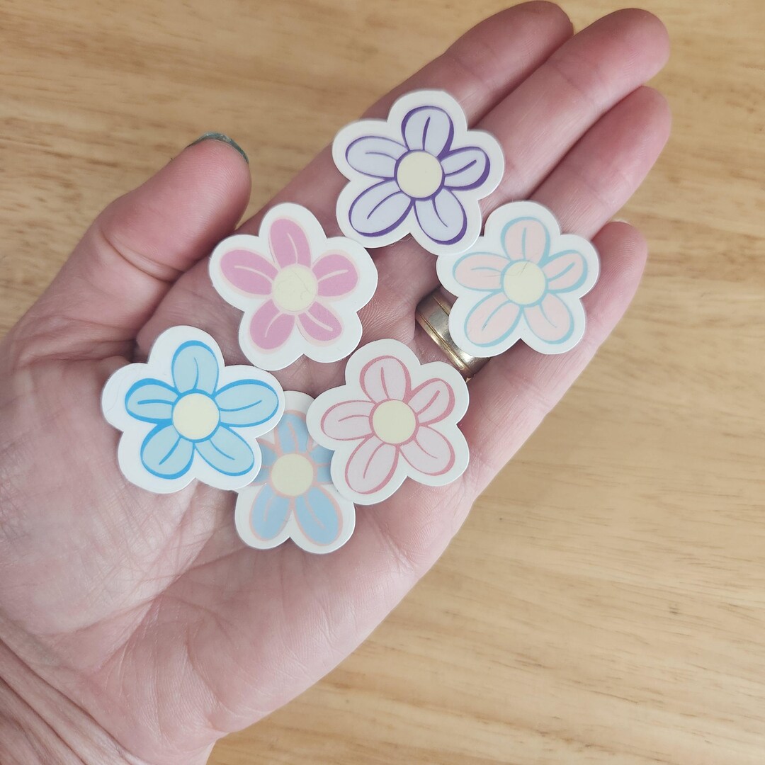 Daisy Flower Stickers, Mini Flower Stickers, Colorful Daisy Stickers ...