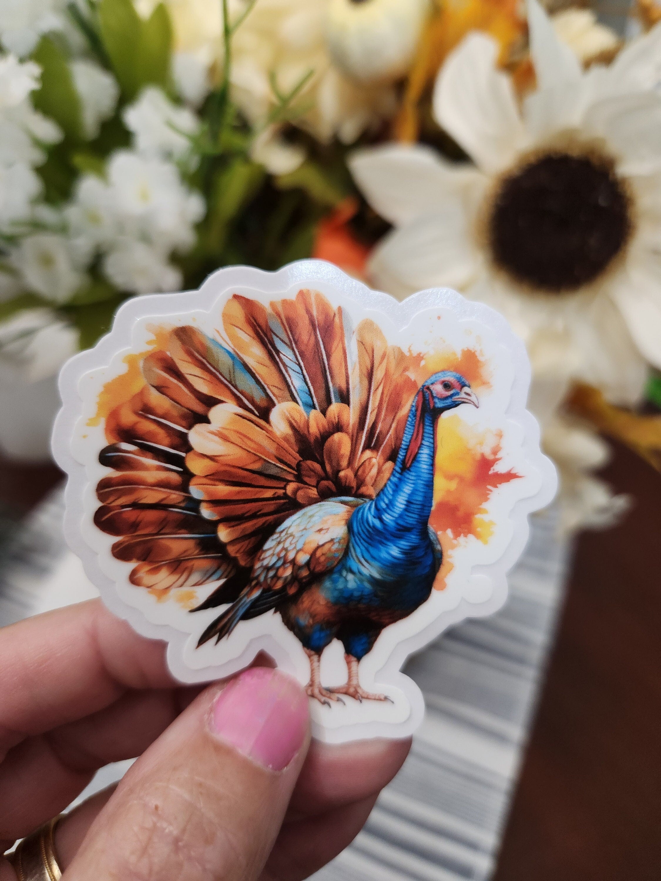 Turkey Stickers Cute, Fall Thanksgiving Stickers, Fall Planner Stickers ...