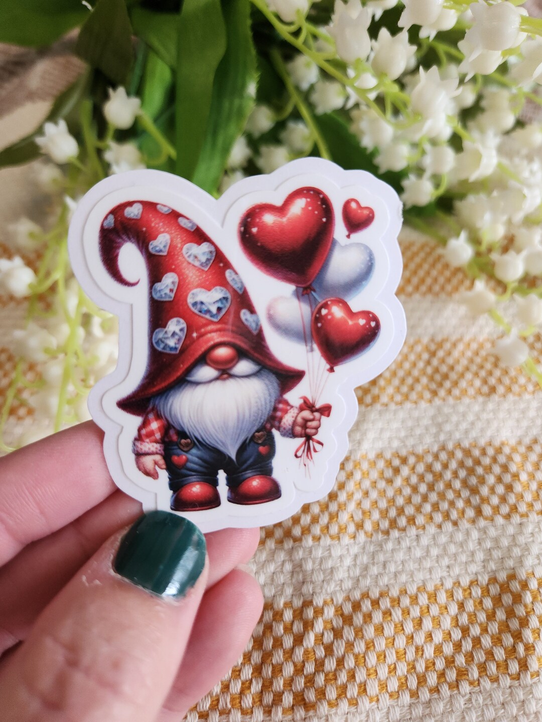 Valentine Gnome Stickers, Valentines Day Stickers for Planner ...