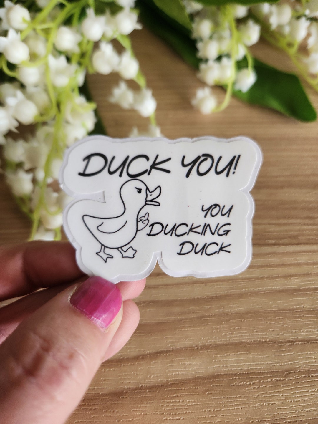 Duck You Ducking Duck Sticker, Funny Duck Sticker, Rubber Duckie ...