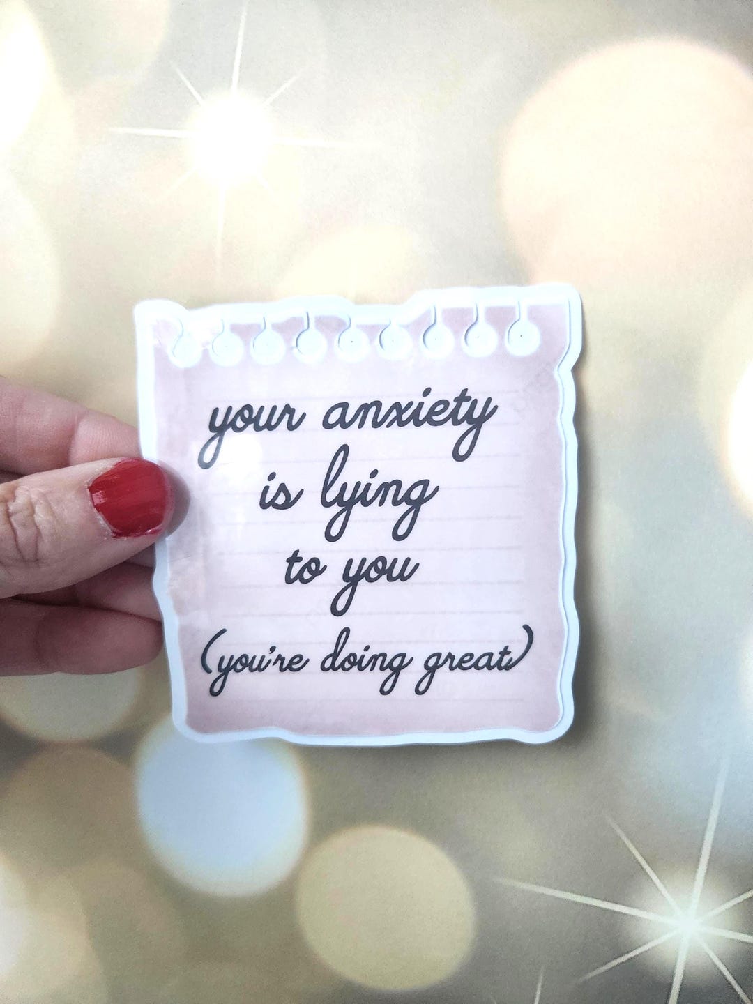 Anxiety Affirmation Sticker | Mental Health Reminder, Positive Thoughts ...