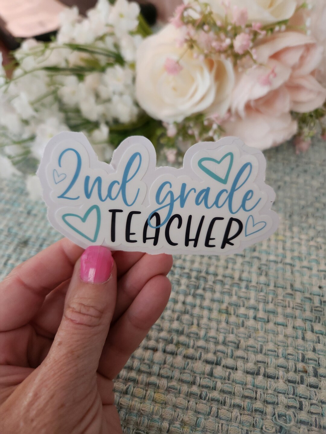 2nd Grade Personalized Laptop Sticker Personalized Teacher - Etsy