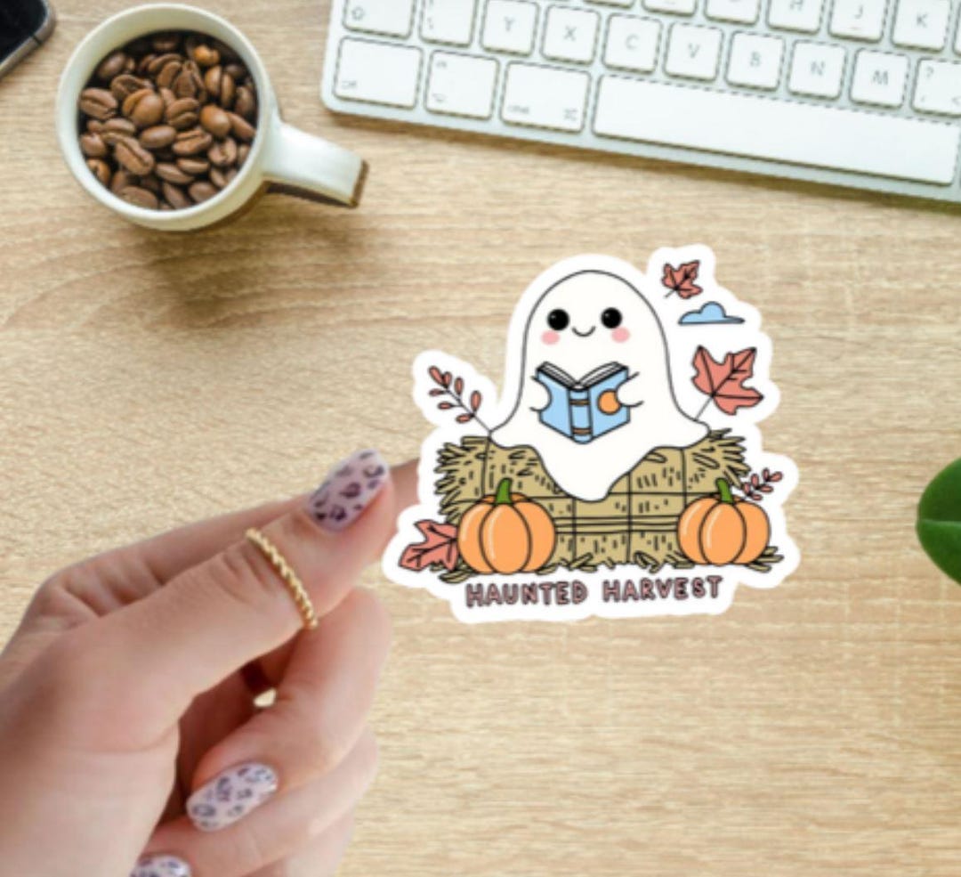Spooky Ghost Reading Sticker, Ghosting You for My Books Sticker ...