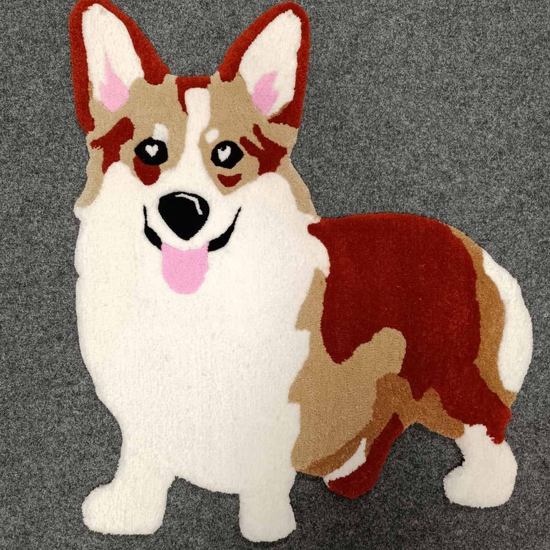 Corgi Carpet, Corgi Dog Rug Whelsh Corgi Decoration Corgi Love Dog ...