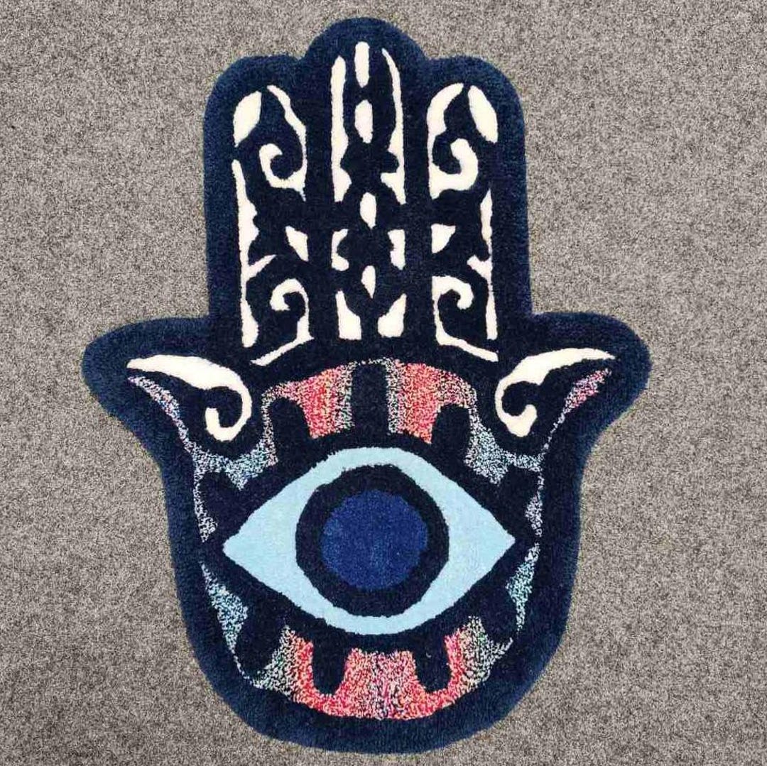 Hamsa Hand Carpet Fatima Hand Rug High Quality Soft Carpet Moroccan ...