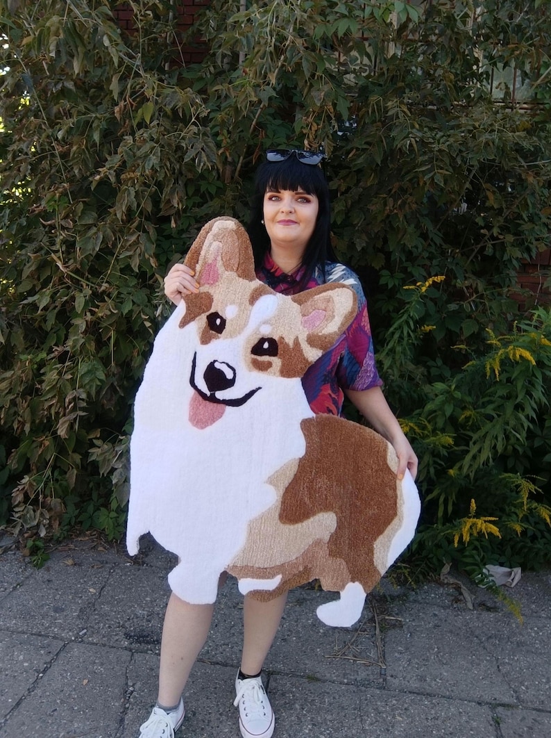 Corgi Carpet, Corgi Dog Rug Whelsh Corgi Decoration Corgi Love Dog ...