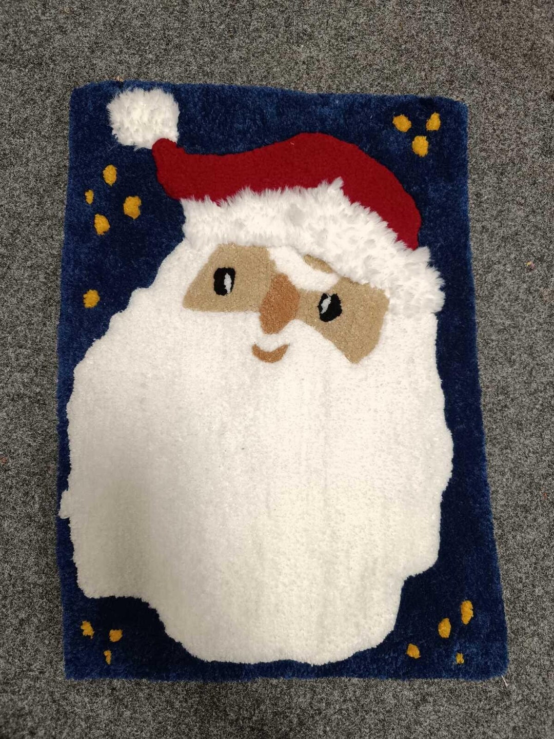 Carpet With Santa Claus, Soft Christmas Rug, Tufted Handmade, Thick ...