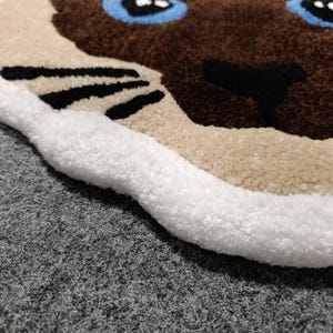 Siamese Cat Rug, Cat Head, Kitty Thick High Quality Rug Handmade Carpet ...