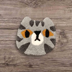 Hanging Kitten Decoration, Cat Mini Wall Rug, Gray, Gift for Birthday ...