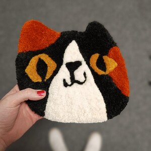 Hanging Kitten Decoration, Cat Mini Wall Rug, Gray, Gift for Birthday ...