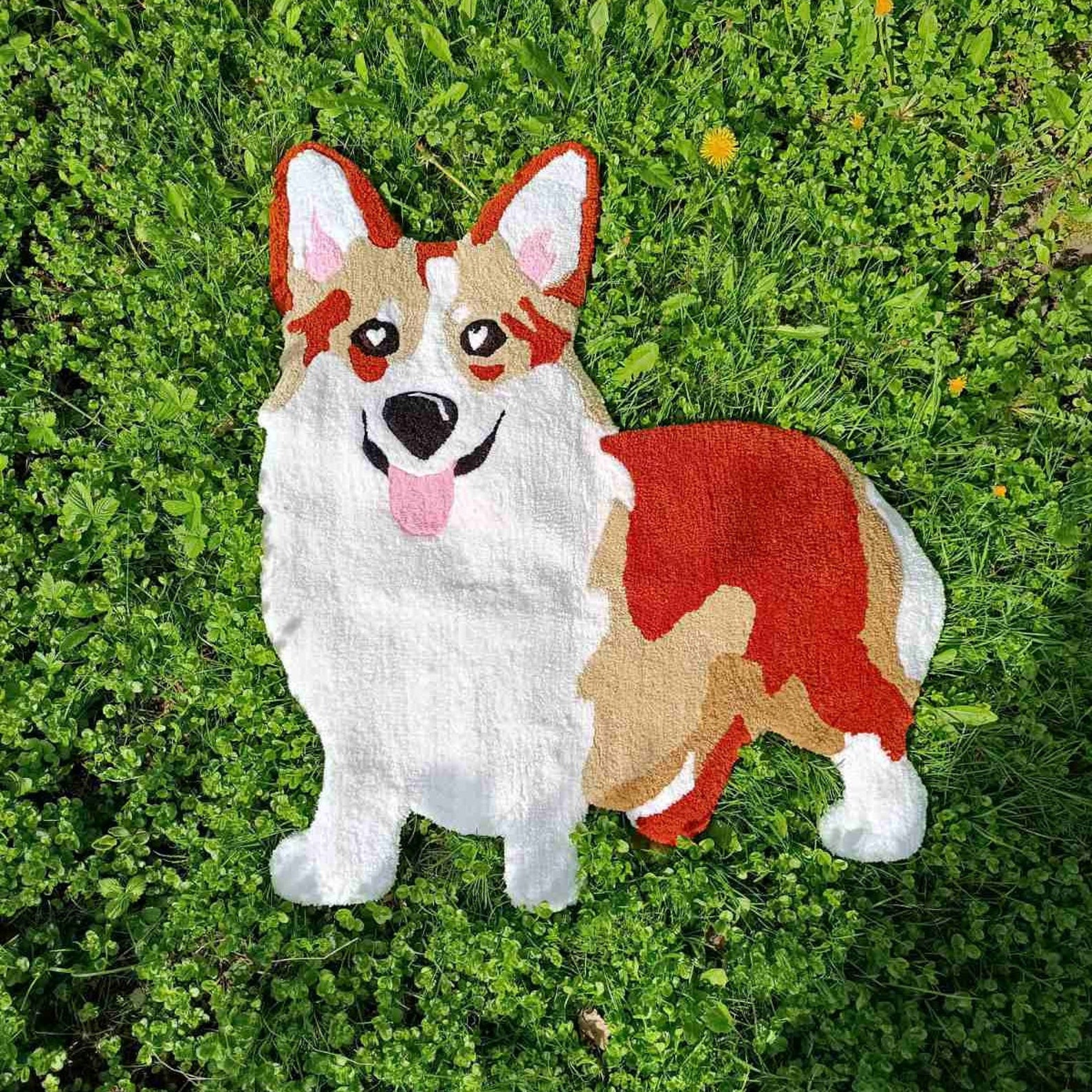 Corgi Carpet, Corgi Dog Rug Whelsh Corgi Decoration Corgi Love Dog ...