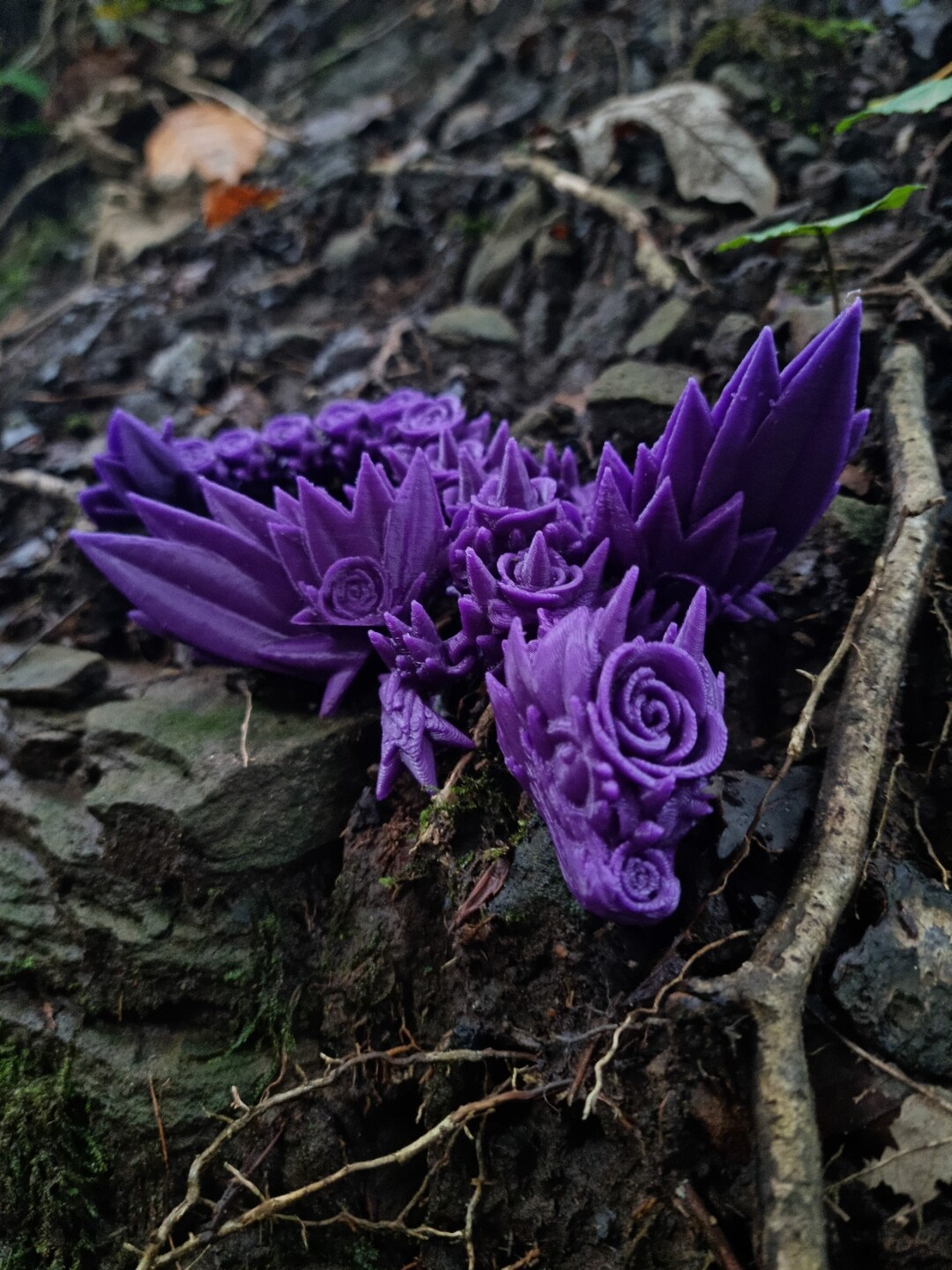 3D Printed Articulated Winged Rose Dragon/anxiety Toy/fidget - Etsy