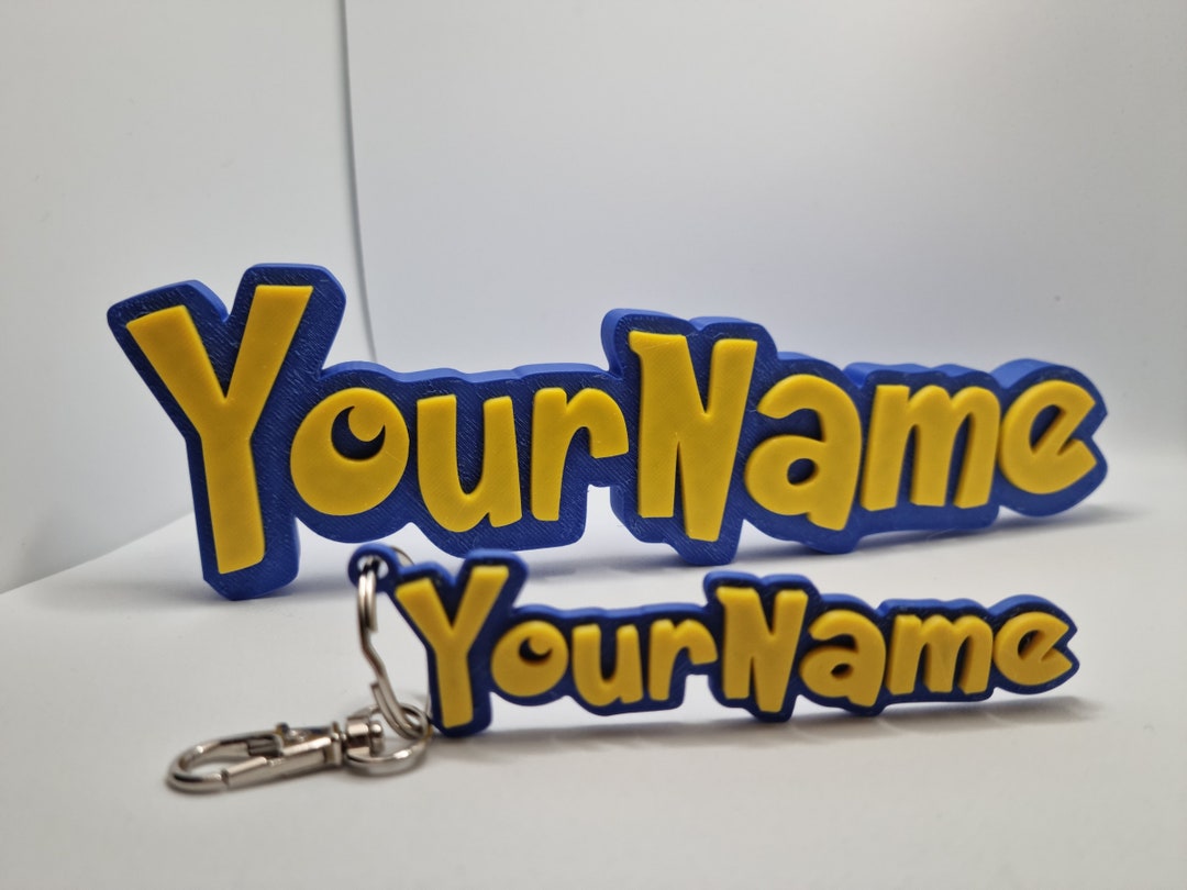 Personalized Custom Pokémon Nameplate / 3D Printed / Gamer Gift / Room ...