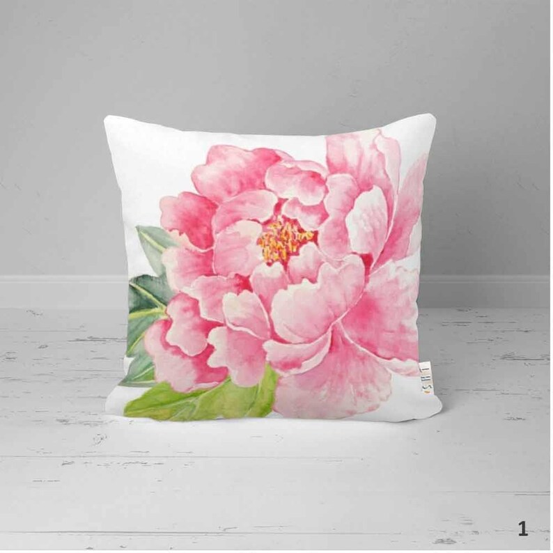 Powder Pink Floral Pillow Case,summer Cushion Case,decorative Throw ...