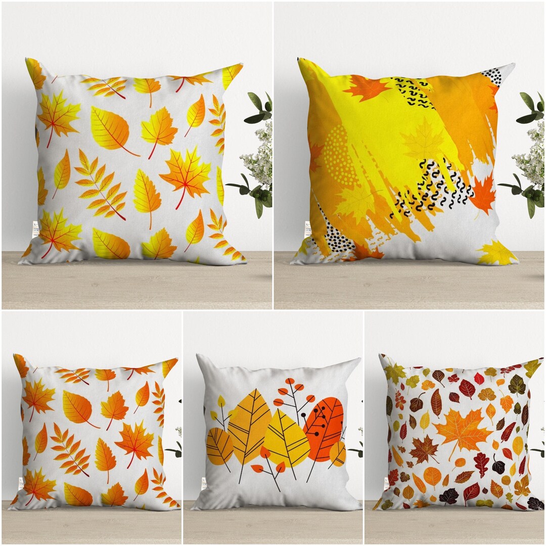 Leaf Print Pillow Top,fall Pillow Cover,autumn Cushion Case,throw ...