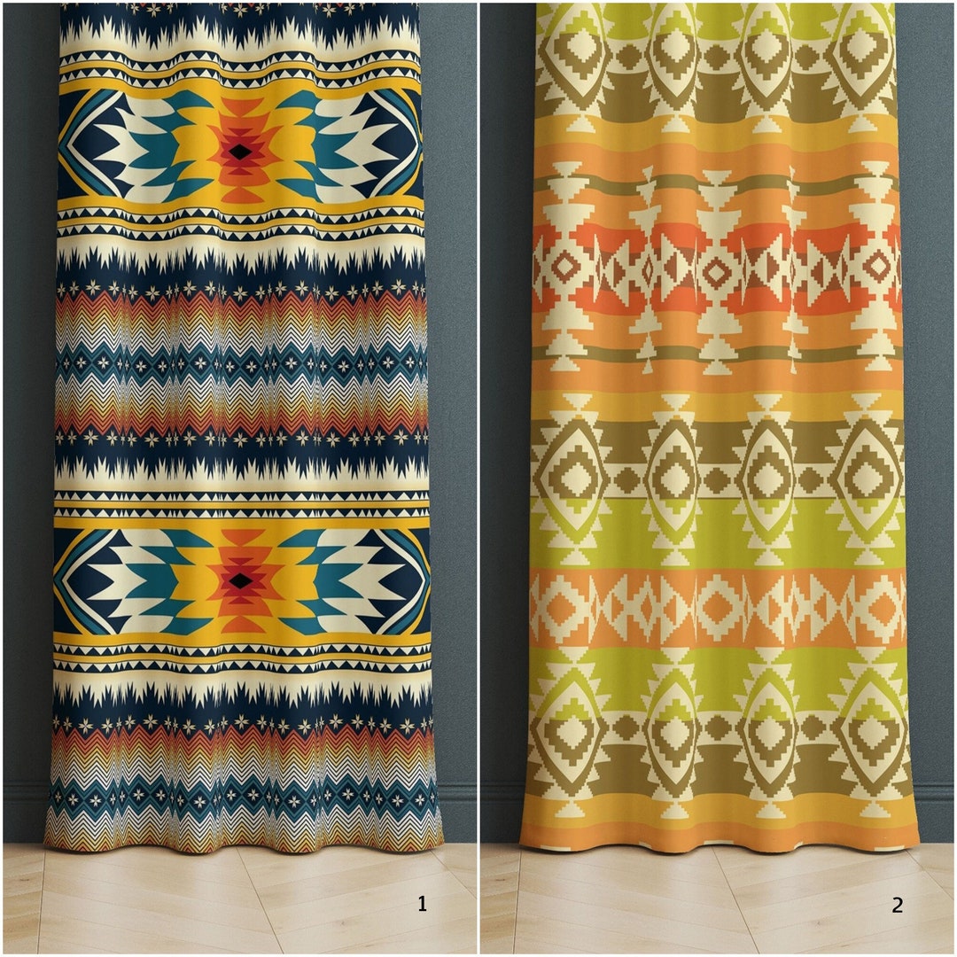 Aztec Window Covering,ethnic Window Curtain,southwestern Window ...