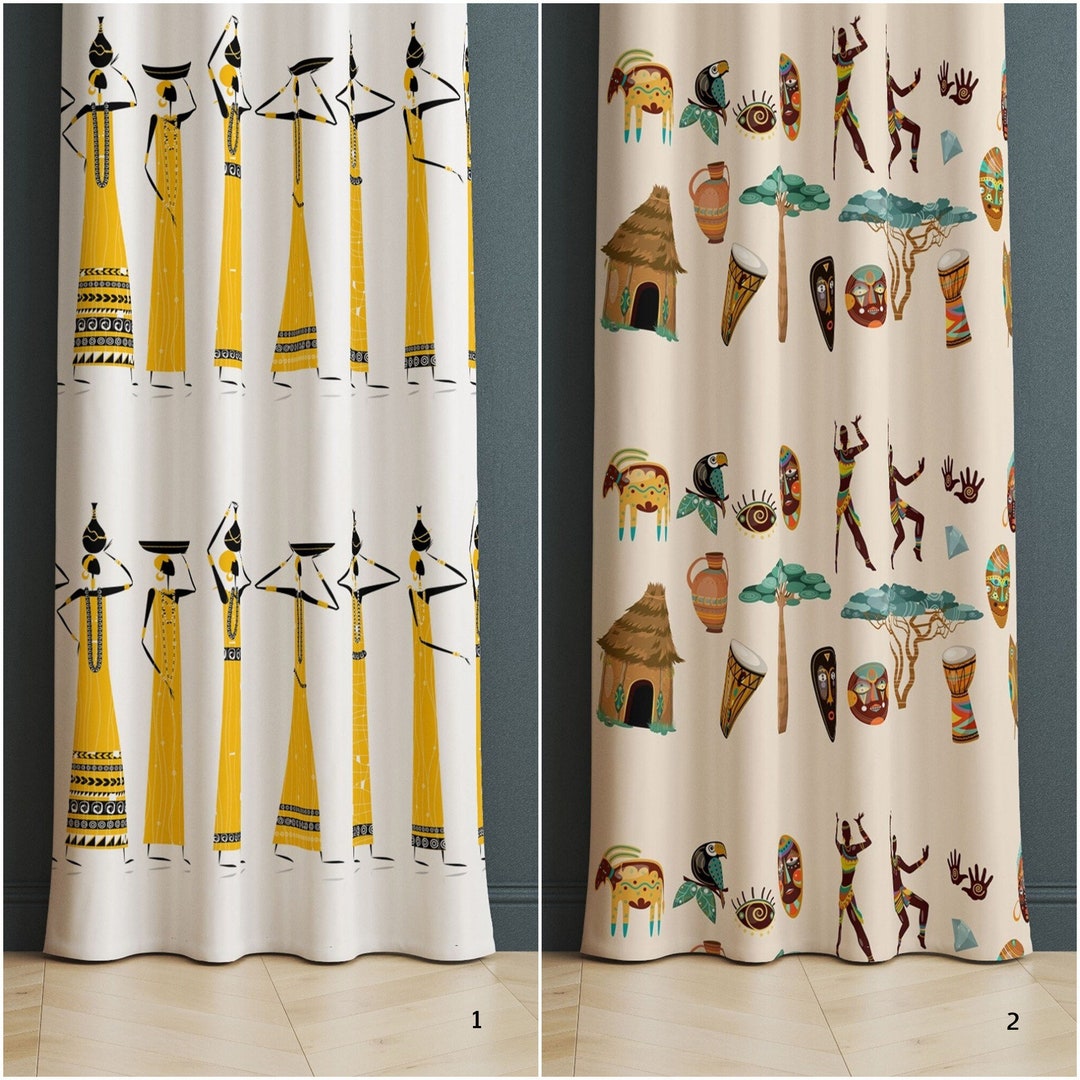 African Women Window Covering,tribal Home Gift,cultural Window ...