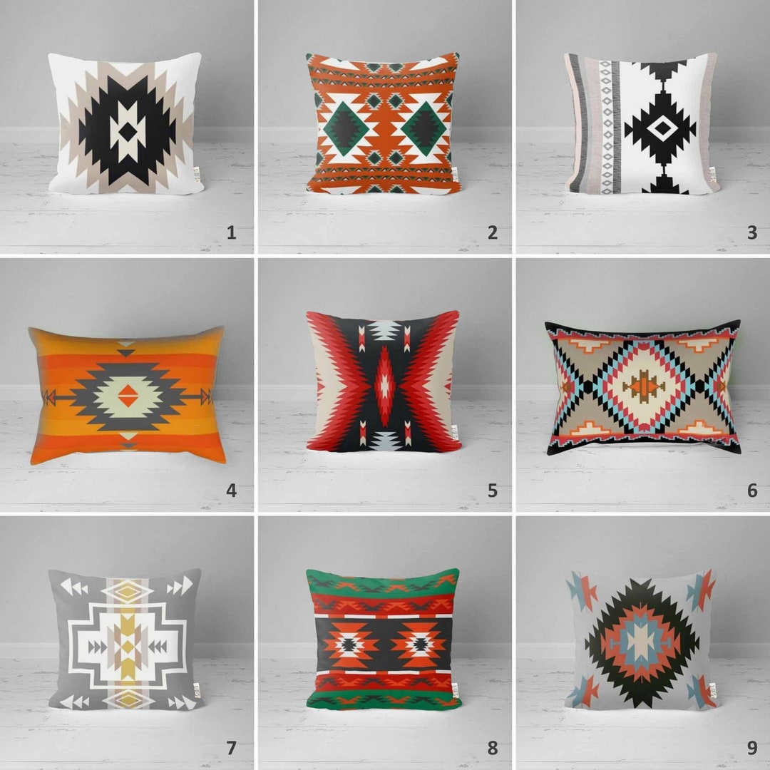 Southwestern Pillow Cover,rug Design Cushion Case,aztec Home Decor ...