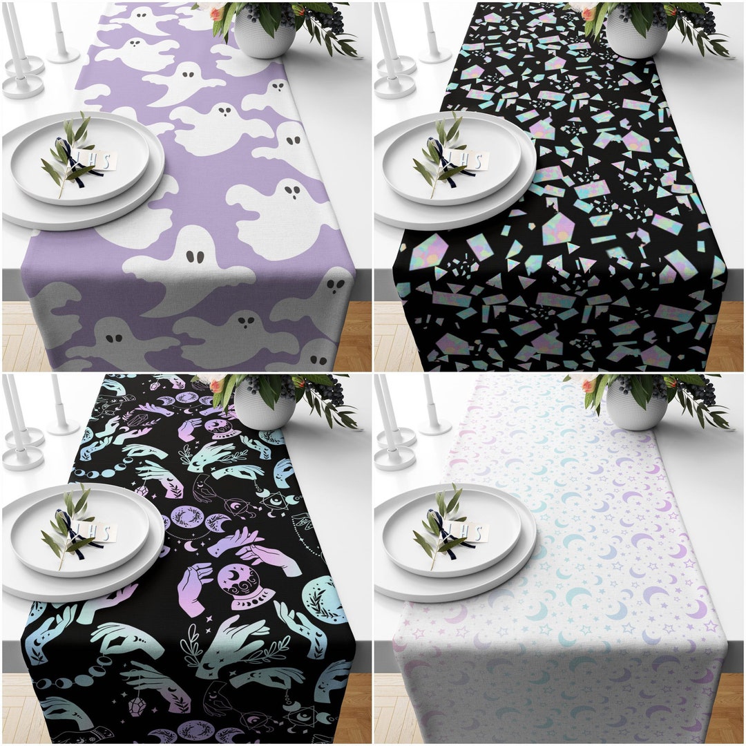 Halloween Table Setting,star Table Topper,ghost Table Top,abstract ...