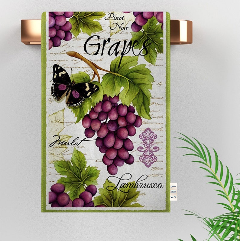 Fruit Kitchen Towel,apple Hand Towel,grape, Pear Print Towel,peach ...