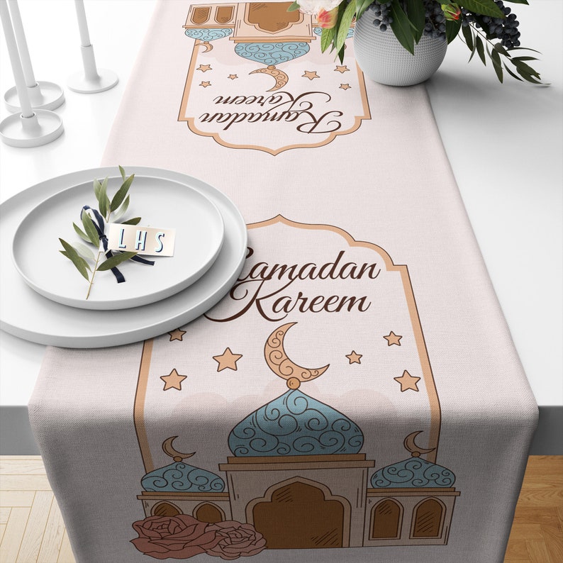Islamic Table Runner,farmhouse Table Dressing,religious Tablecloth ...