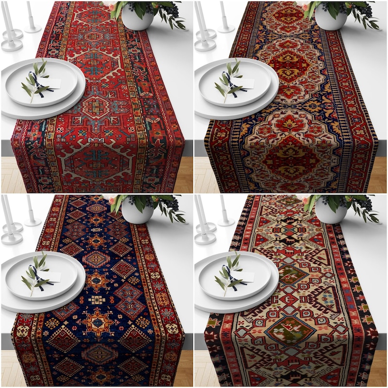 Red Turkish Table Runner - Etsy