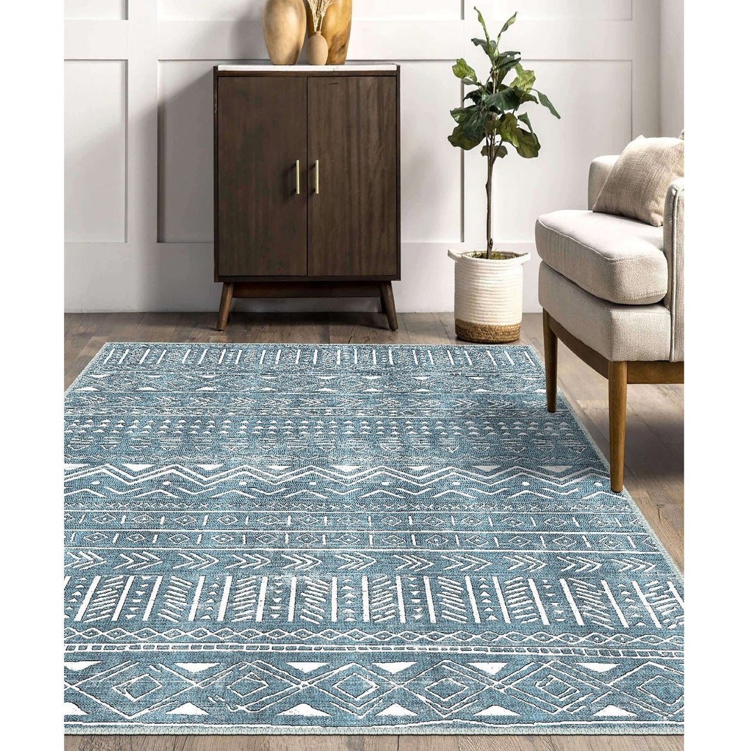 Scandinavian Rug,rug Design Farmhouse Area Rug,machine-washable Rug ...