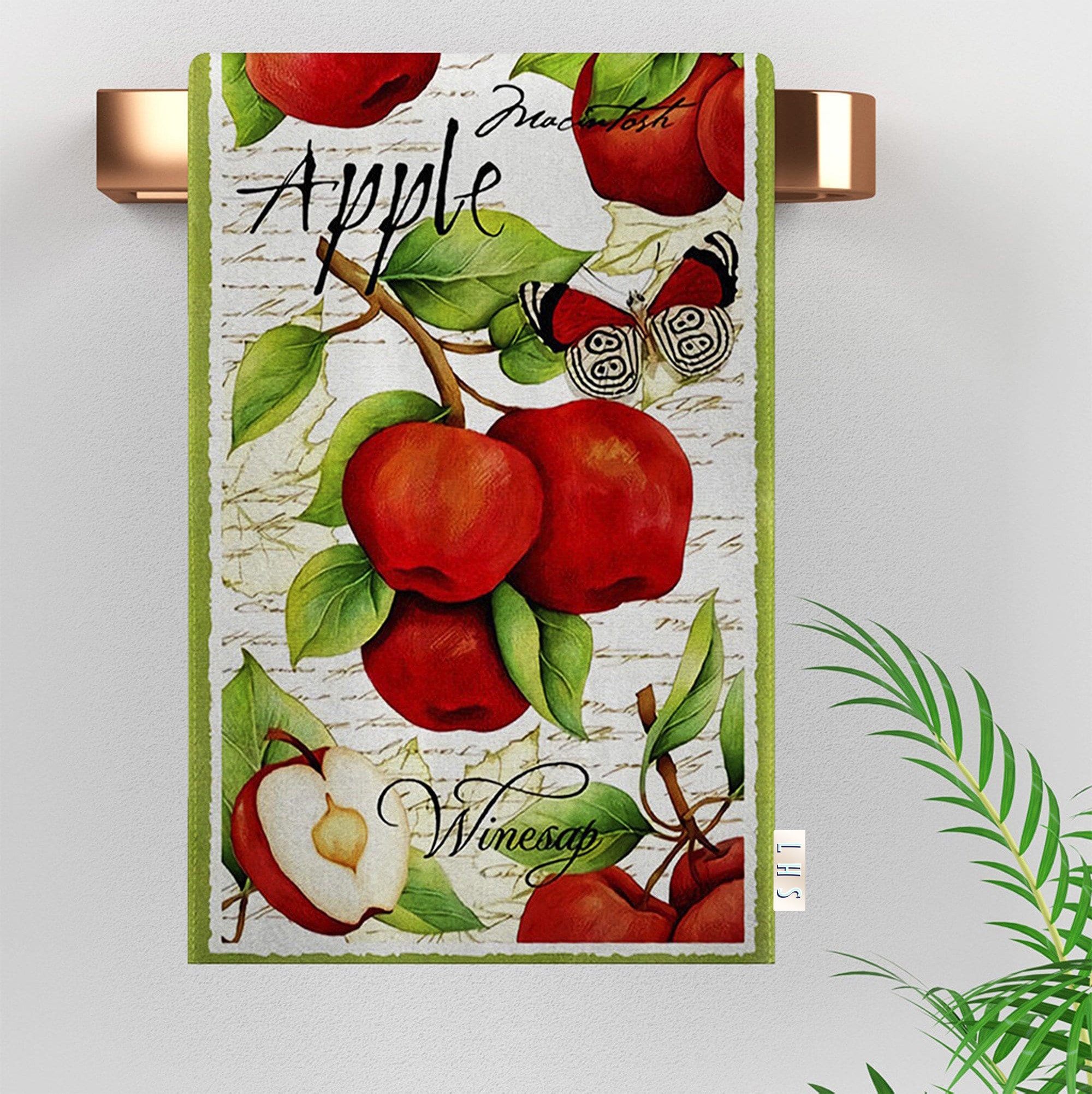 Fruit Kitchen Towel,apple Hand Towel,grape, Pear Print Towel,peach ...