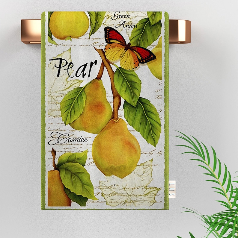 Fruit Kitchen Towel,apple Hand Towel,grape, Pear Print Towel,peach ...