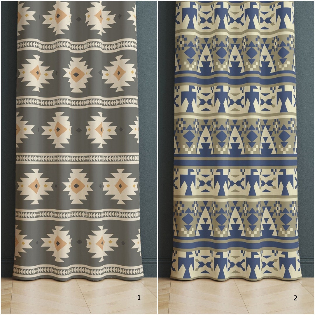 Aztec Window Curtain,tribal Decor Gift,decorative Window Drapes ...