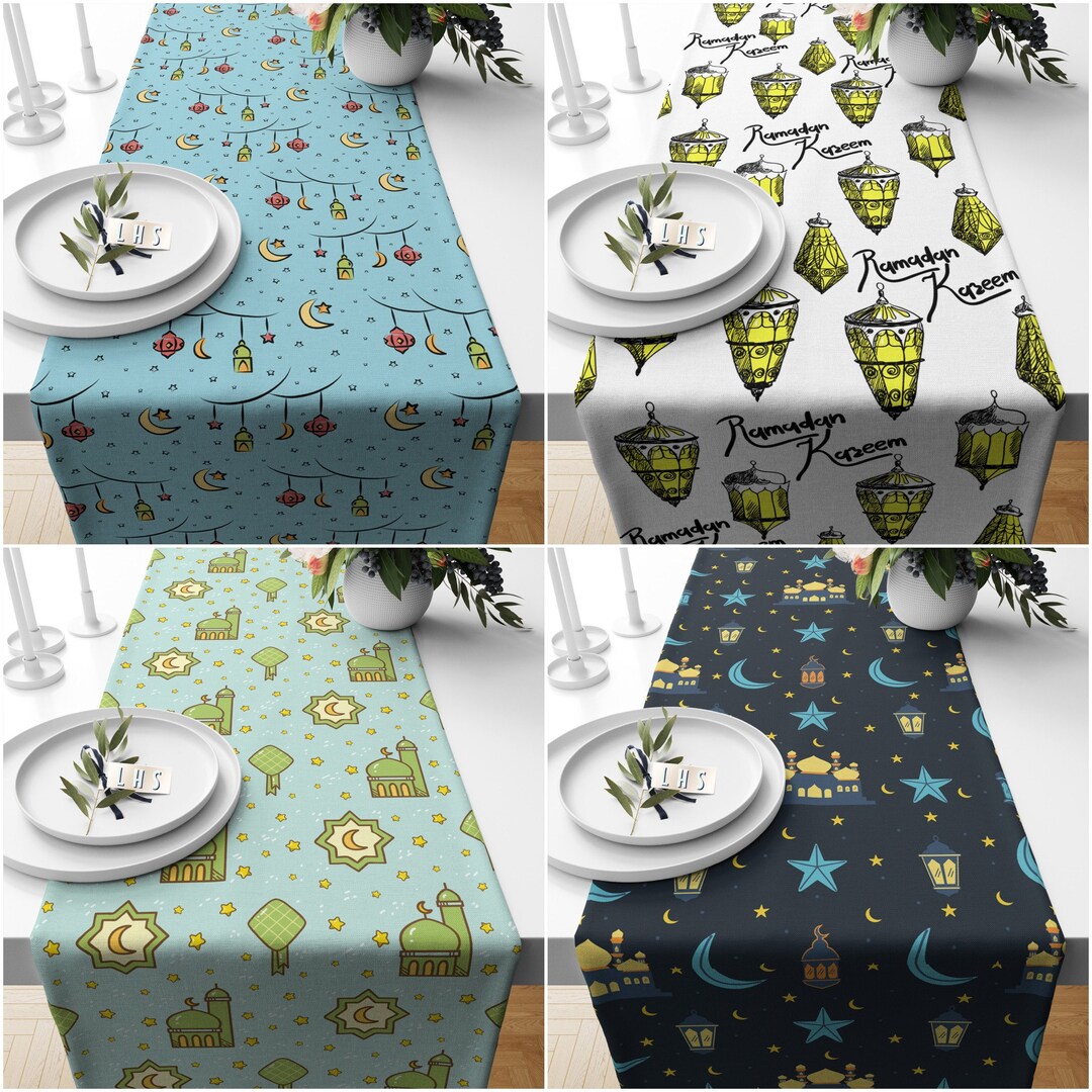 Ramadan Kareem Table Cloth,islamic Table Cover,mosque Print Table ...