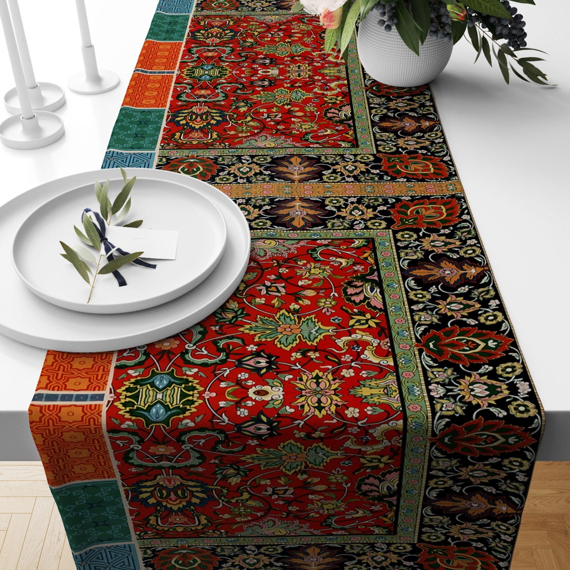 Turkish Kilim Table Runner,rug Design Table Runner,ethnic Print Home ...