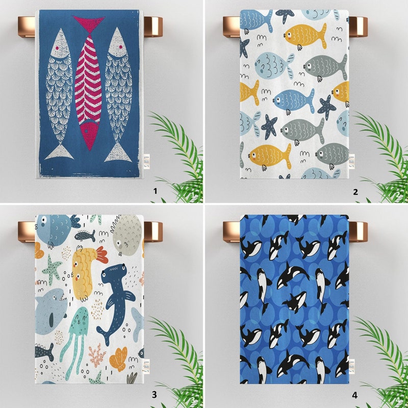 Fish Hand Towels - Etsy