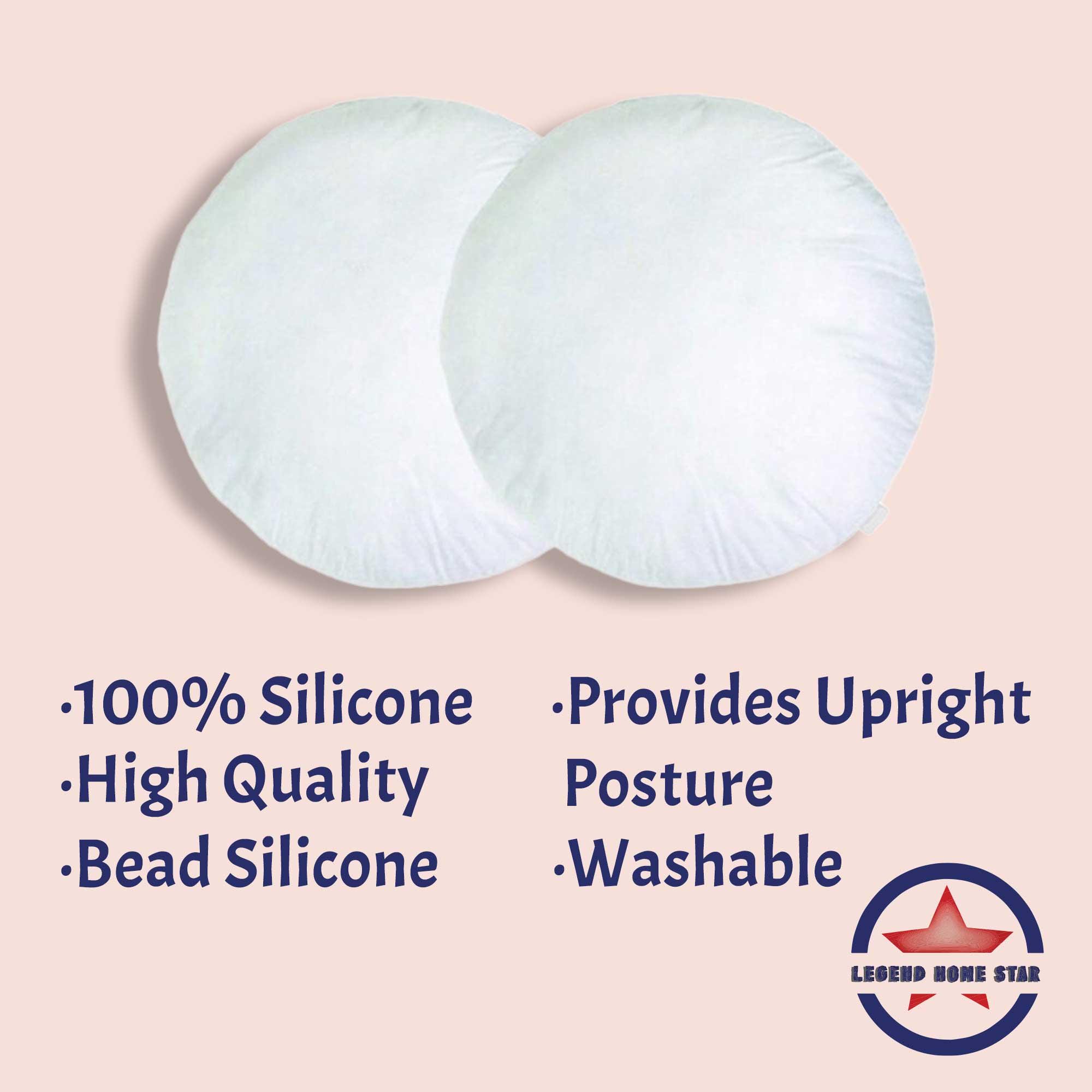 Round Pillow Insert,circle Cushion Stuffer,pillow Filler With Bead ...