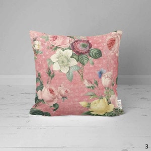 Powder Pink Floral Pillow Case,summer Cushion Case,decorative Throw ...