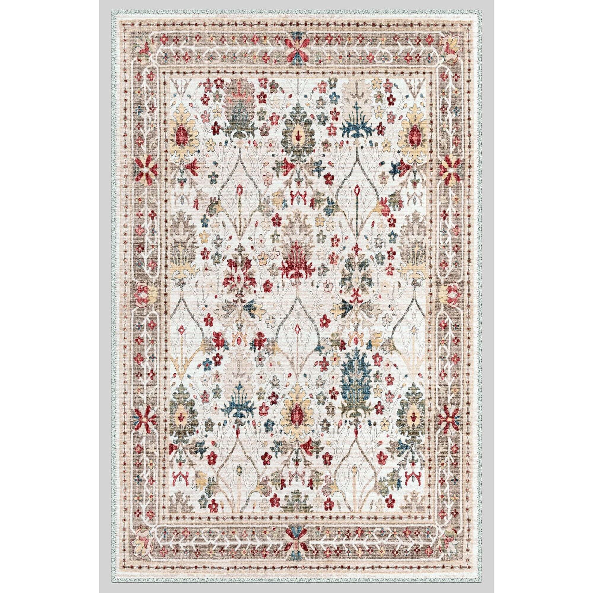 Tile Pattern Rug,floral Kilim Design Turkish Rug,ethnic Machine ...