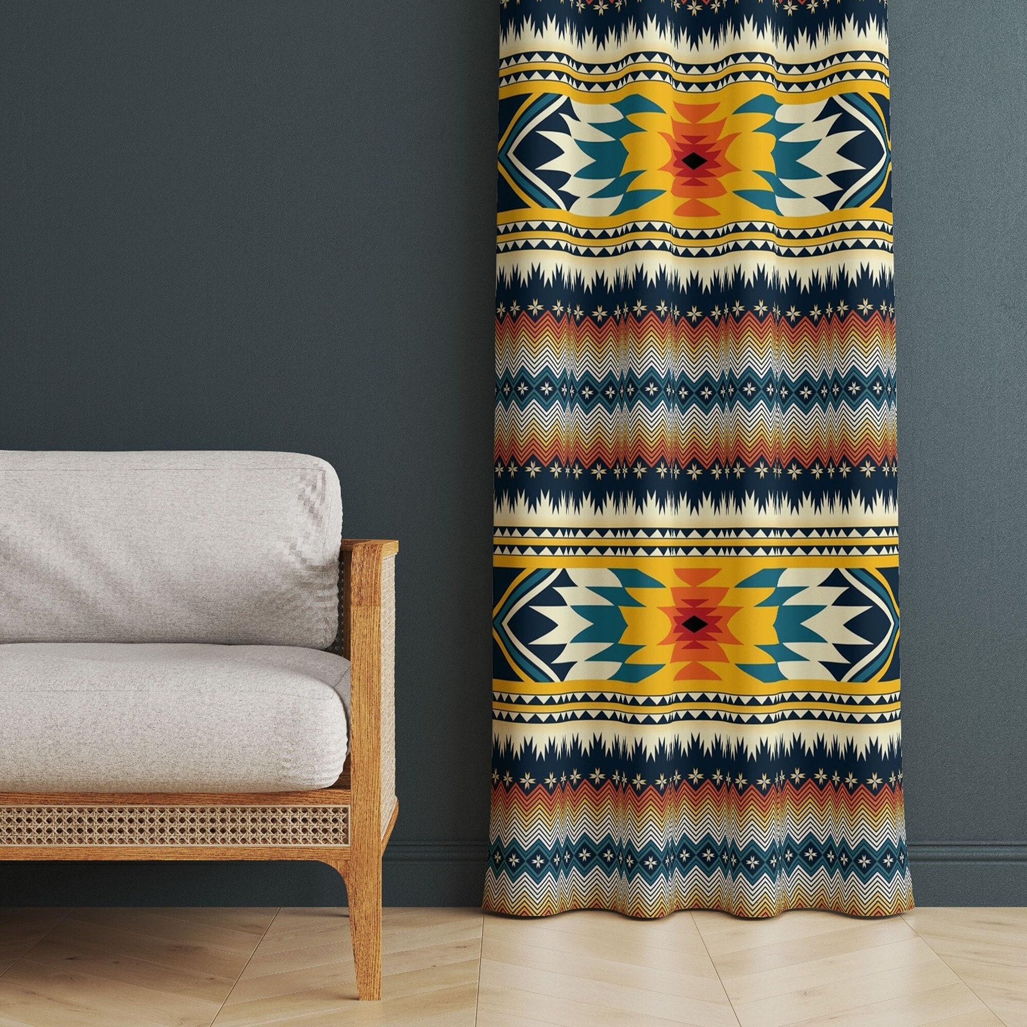 Aztec Window Covering,ethnic Window Curtain,southwestern Window ...