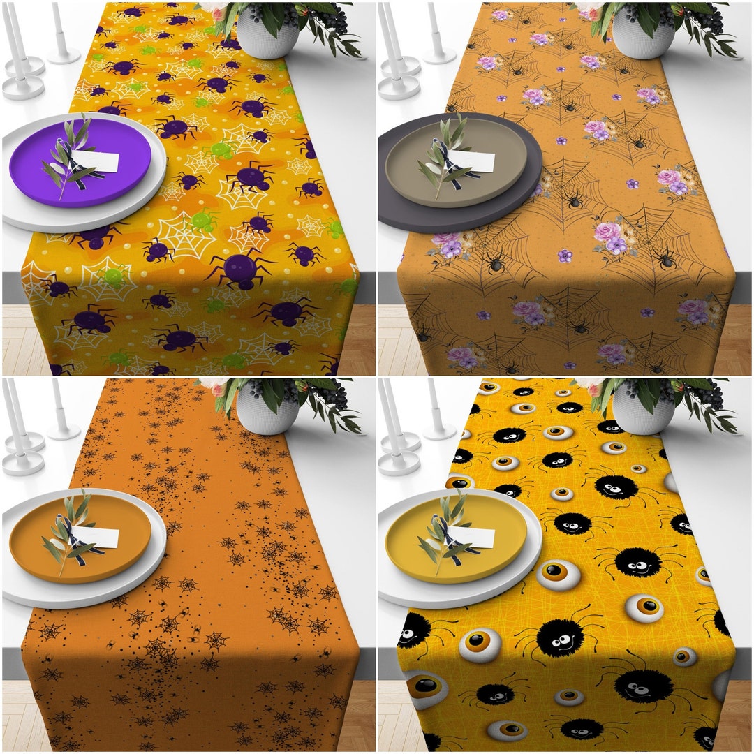 Halloween Tabletop,spider Table Runner,scary Table Decor,farmhouse ...
