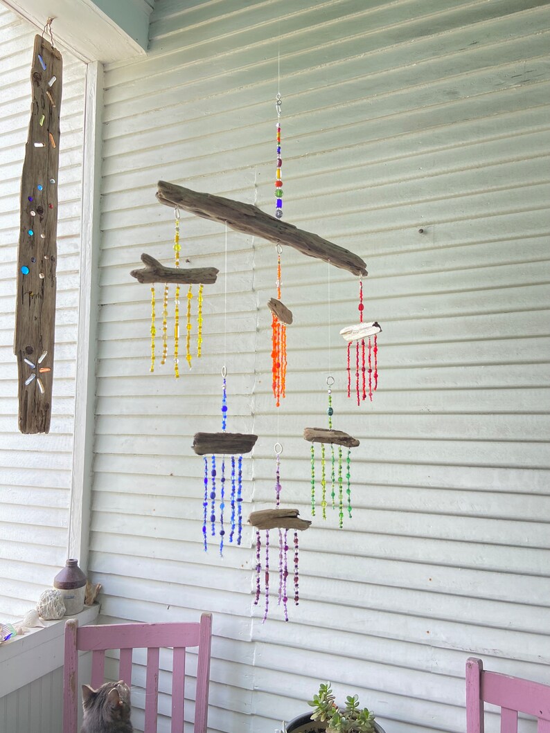 Gulf Coast Driftwood Rainbow Mobile - Etsy