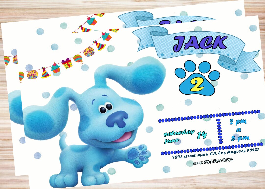 Blue's Clues Birthday Invitation Personalized Printable - Etsy
