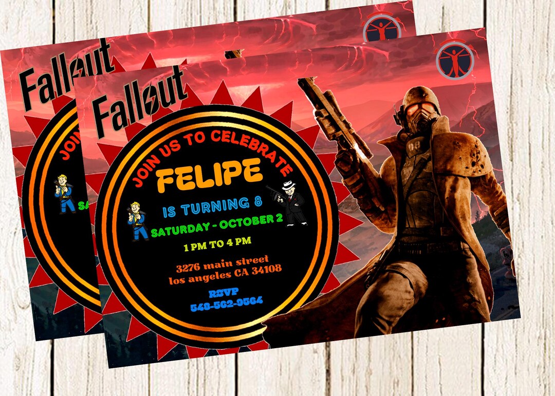 Fallout Birthday Invitation, Personalized, Printable Invitation With ...