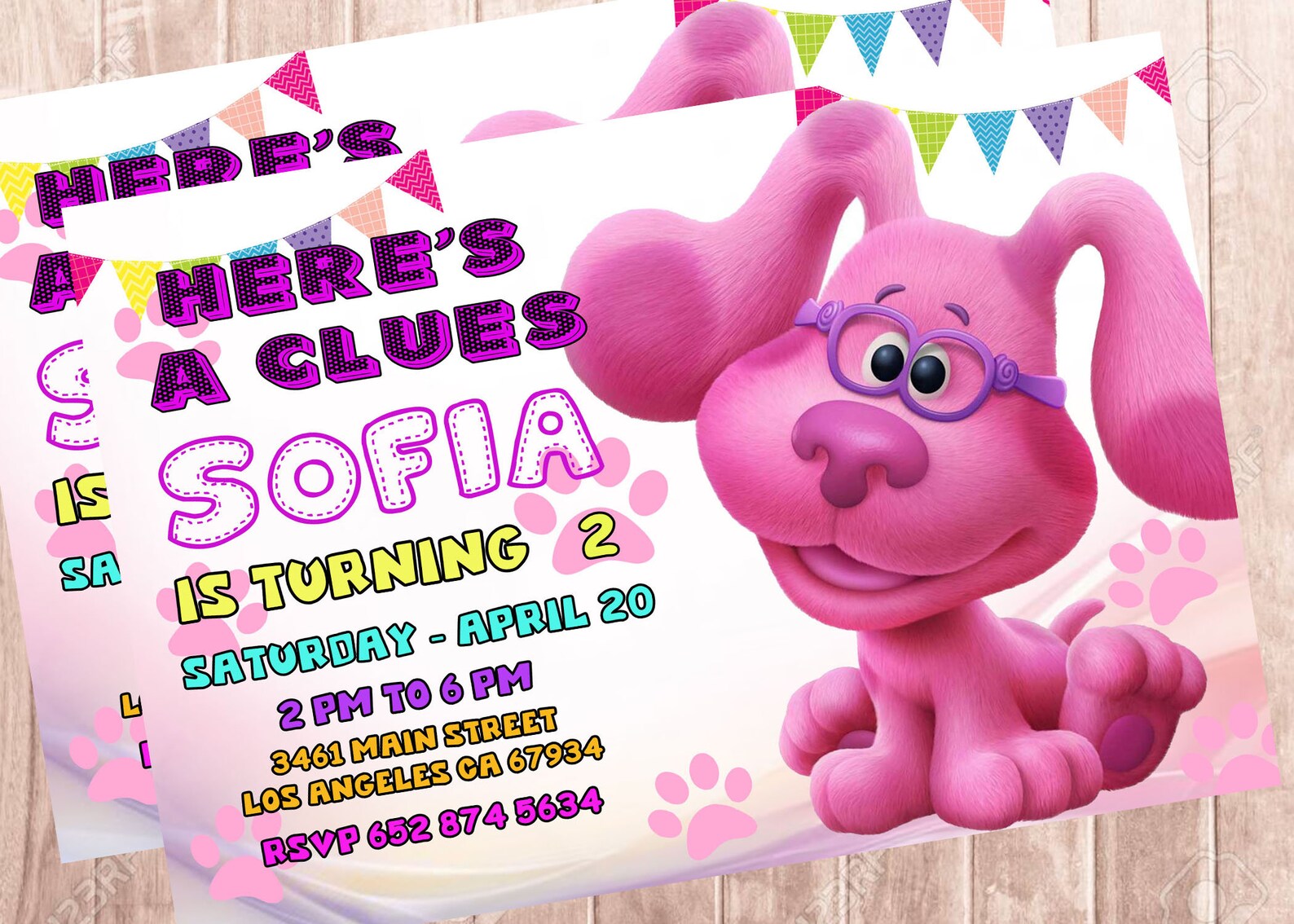 Blue's Clues Birthday Invitation, Personalized, Printable Invitation ...