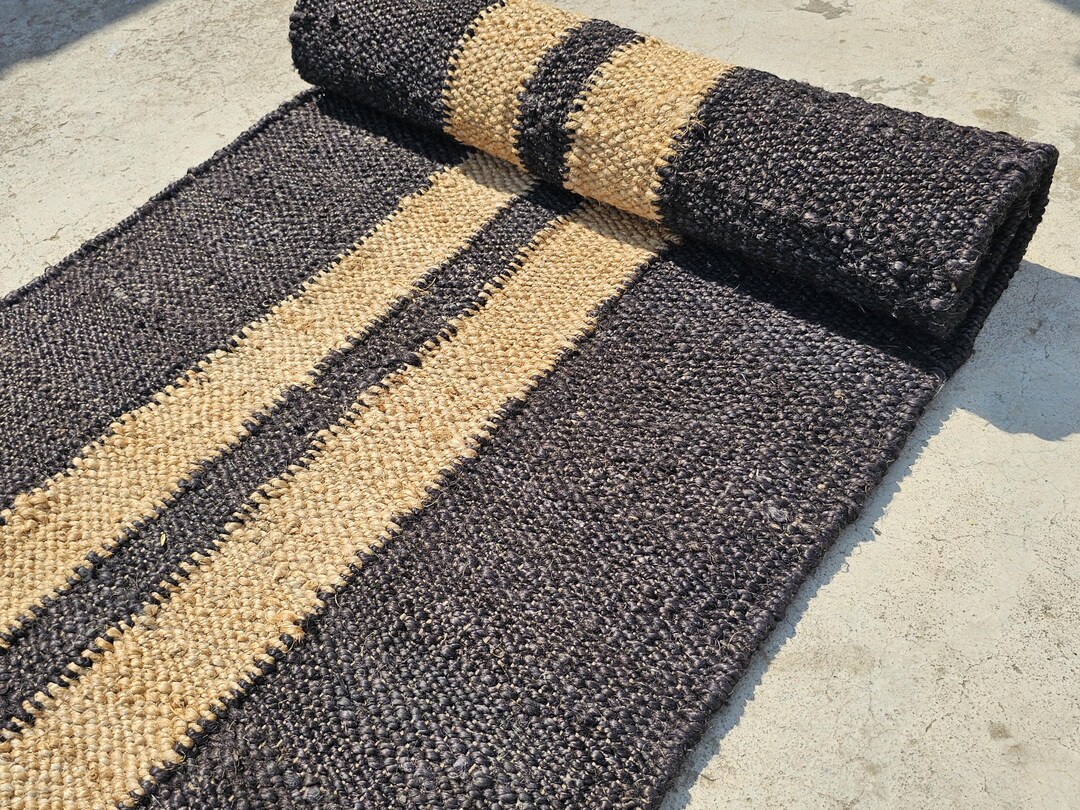 Handwoven Jute Stair Runner: Boho Hemp Rug,jute Runner Area Hemp Rugs ...