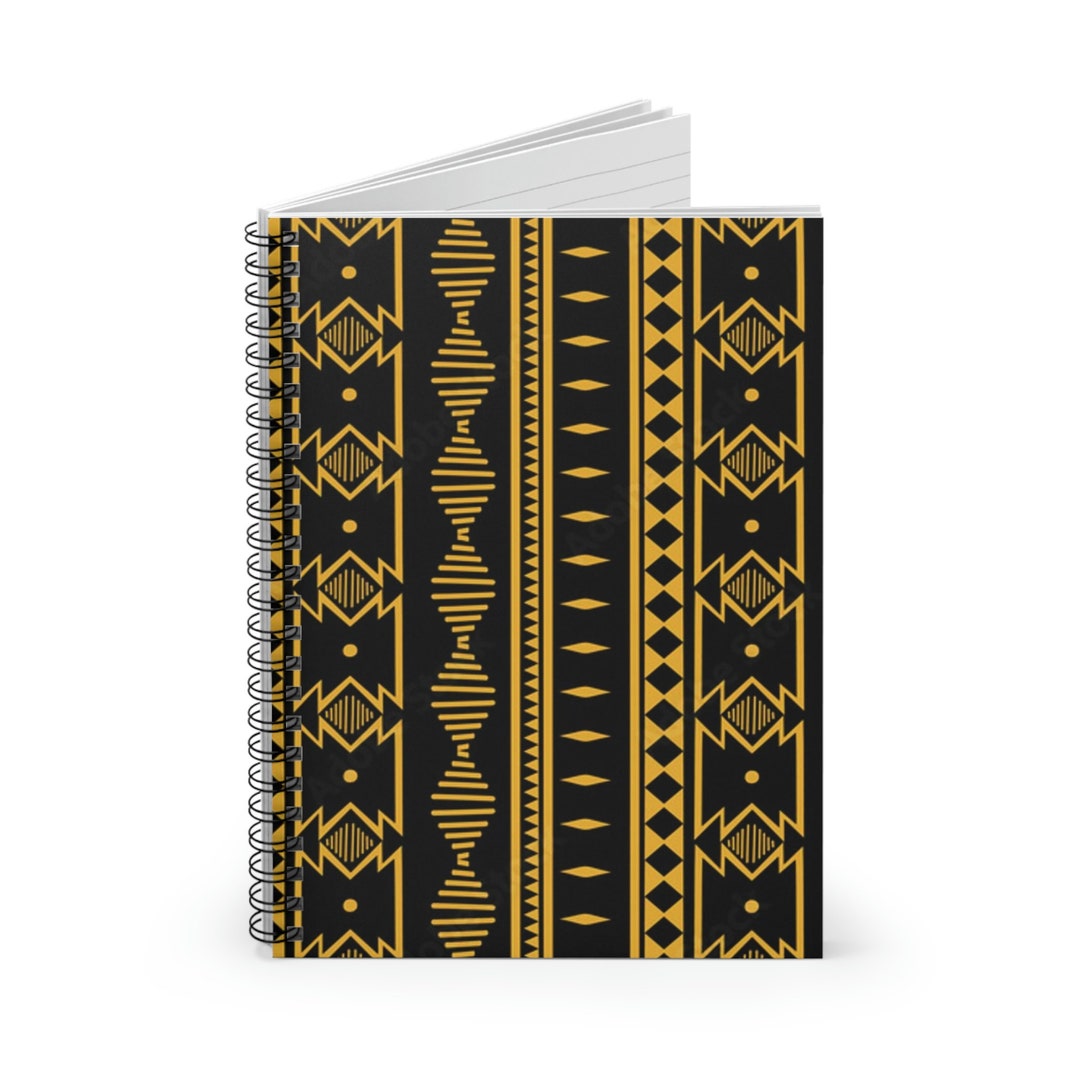 Spiral Notebook - Ruled Line BOGOLAN PRINT African Design, Perfect and ...